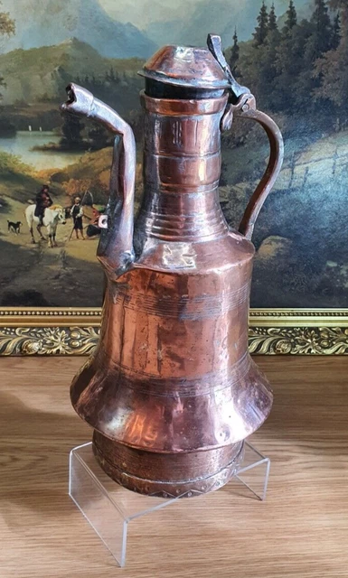 COPPER COFFEE POT Dallah Large Antique Middle Eastern Omani £45.99 ...