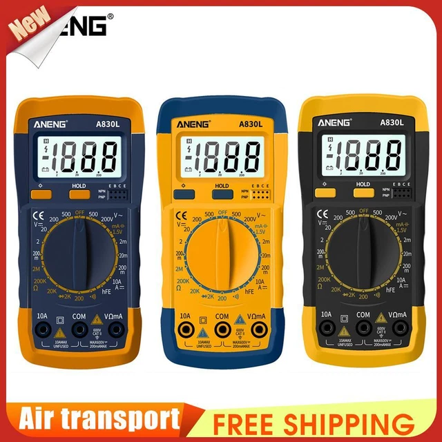 A830L DIGITAL MULTIMETER Multi Tester Buzzer Manual Range Measuring ...