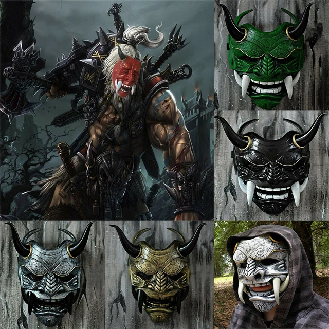 JAPANESE HANNYA DEMON Oni Samurai Noh Kabuki Prajna Devil Mask ...