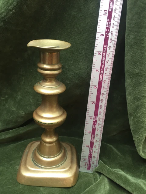 ANTIQUE GEORGIAN / Early Victorian Brass Candlestick Original over 170 ...