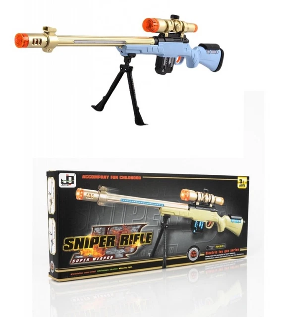 BATTERY OPERATED LIGHT Up Combat Sniper Rifle Toy with Sound ...