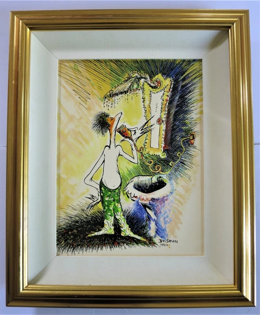 DR SEUSS THEODOR Geisel Self Portrait of a Young Man Shaving Ltd Ed 54/ ...