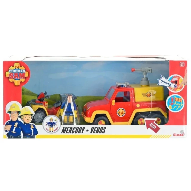 FIREMAN SAM MERCURY & Venus Interactive Vehicles Playset Quad Bike Fire ...