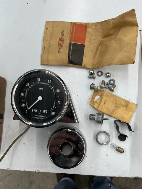 NOS HARLEY PANHEAD Shovelhead Accessory Tach Tachometer Kit 92050-65 FL ...
