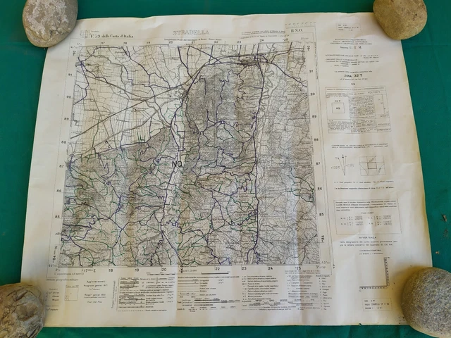 CARTA D'ITALIA STRADELLA Cartina Mappa ISTITUTO GEOGRAFICO MILITARE 1: ...