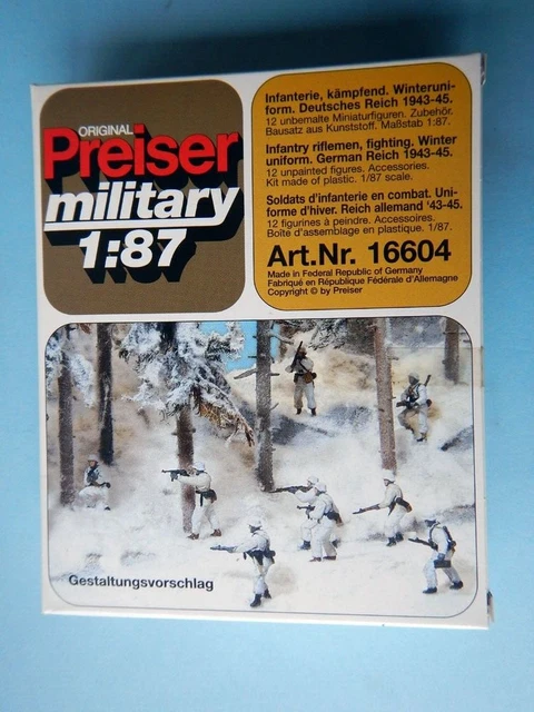 PREISER 16604 1/87 scale WW2 German Infantry Winter uniform (12) MIB £11.12 - PicClick UK
