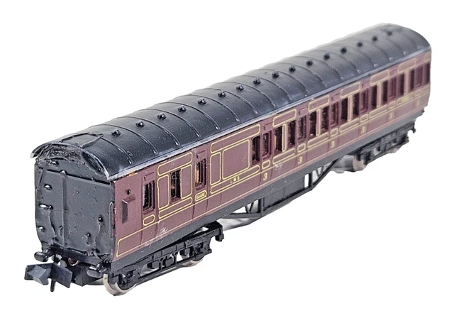 N GAUGE LMS Four-Wheel 3rd Class Coach Running Number 20534 Maroon ...