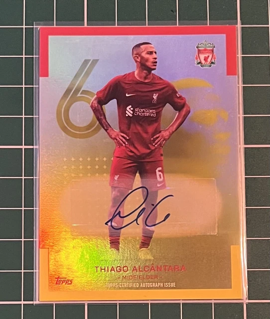 TOPPS LIVERPOOL TEAM Set 22-23 2023 Thiago Alcantara auto autographe 47 ...