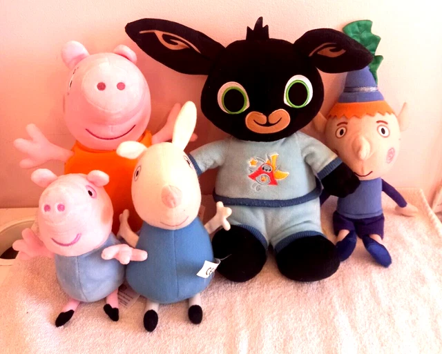 BUNDLE CBEEBIES TOYS Bing Bunny Peppa Pig & Ben and Holly Soft toy ...