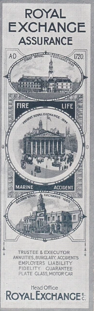 ROYAL EXCHANGE ASSURANCE-FIRE Life Marine Accident Illustrated Book ...
