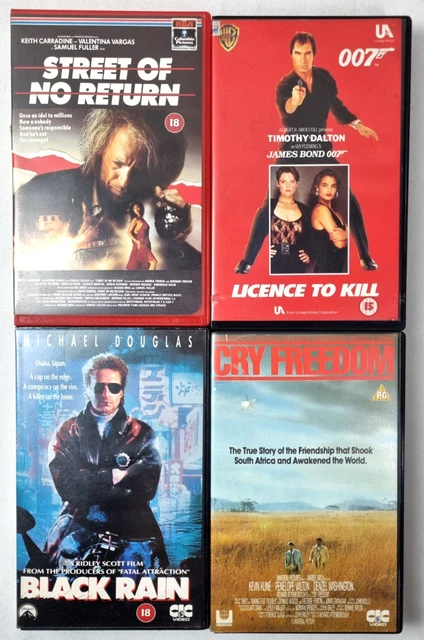 BUNDLE X4 VINTAGE VHS Film Big Box Ex Rental Tapes STREET OF NO RETURN ...