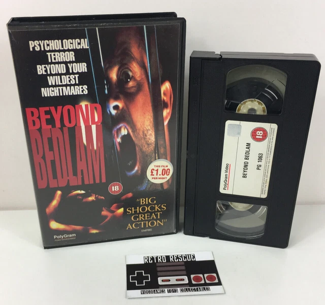 BEYOND BEDLAM VINTAGE Big Box Ex Rental VHS Video Tape 1994 90s Horror ...