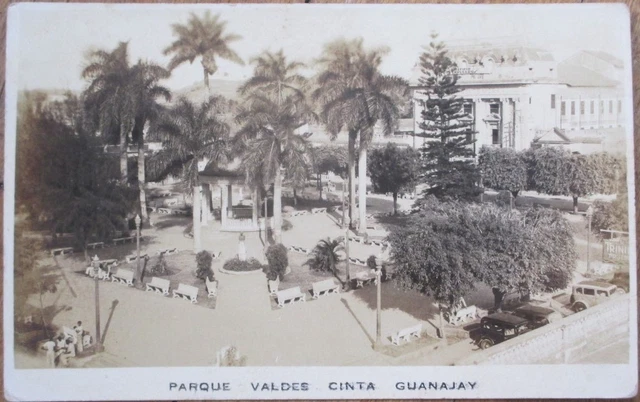GUANAJAY, ARTEMISA, CUBA 1920s Realphoto Postcard: Parque Valdes Cinta ...