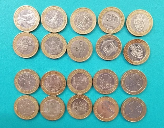 RARE AND HIGHLY Collectable 2 Two Pound Coin Joblot Job Lot, Bundle (20 ...