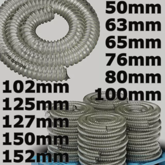 PU FLEXIBLE DUCTING Hose Pipe - Ventilation, Woodworking, Fume & Dust ...