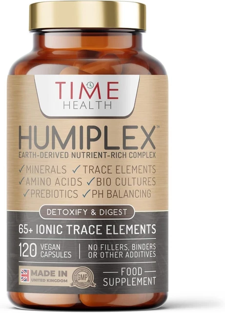 TIME HEALTH HUMIPLEX Humic and Fulvic Multi-Nutrient Complex, 120 Vegan ...