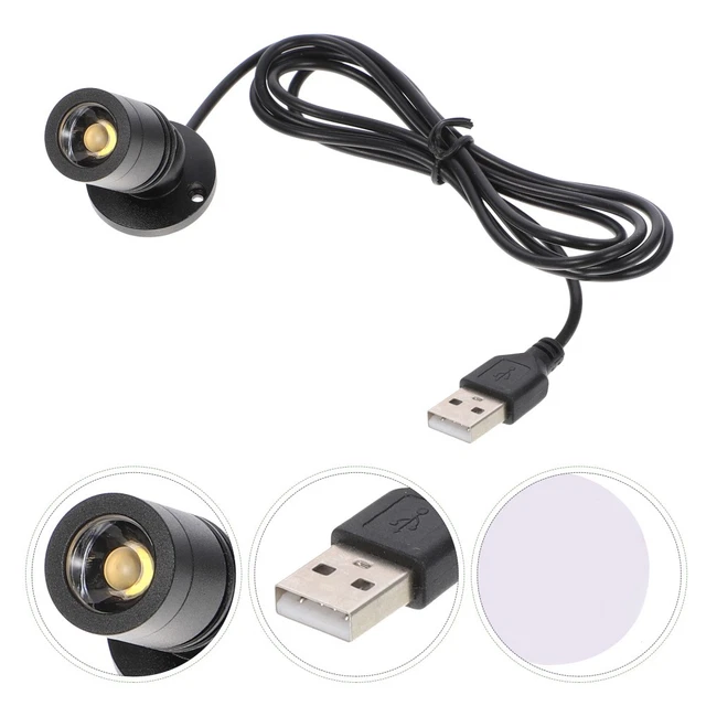 SET OF 2 Mini Light USB Port Spotlight Travel Small Led Jewelry Display ...