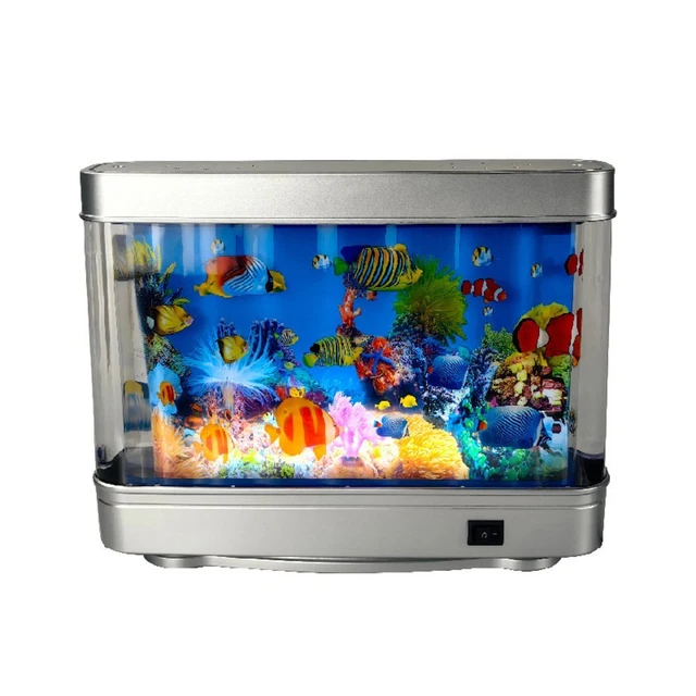 FISH TANK LED Decorative Lamp for Desktop Aquarium Ambient Lighting and ...