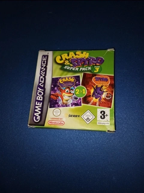 CRASH BANDICOOT ET Spyro super pack volume 3 GBA Game Boy Advance ...