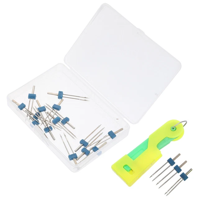 DOUBLE NEEDLE SEWING Machine Threader Pre Threaded Needles for Hand £6. ...