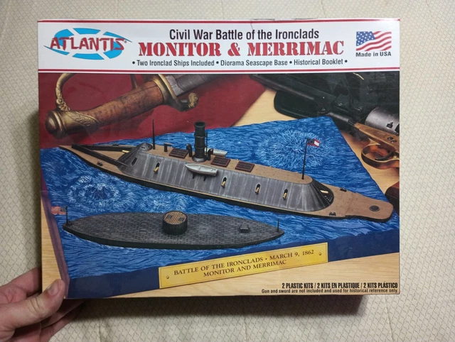 KIT PLASTIQUE MONITEUR et Merrimac/Virginia Ironclads modèles Atlantis EUR 20,33 - PicClick FR