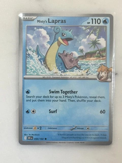 POKEMON TCG * Destined Rivals 050/182 Misty's Lapras C * UNG NM FRESH ...
