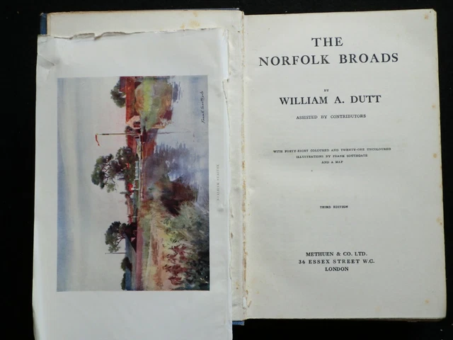 THE NORFOLK BROADS par W A Dutt (1923) avec Arthur Patterson, tir ...