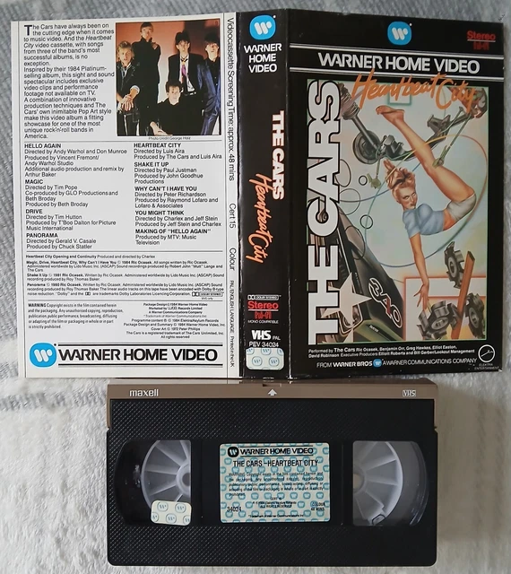 PRE CERT VHS The Cars Heartbeat City On Warner Home Video Label £0.99 ...