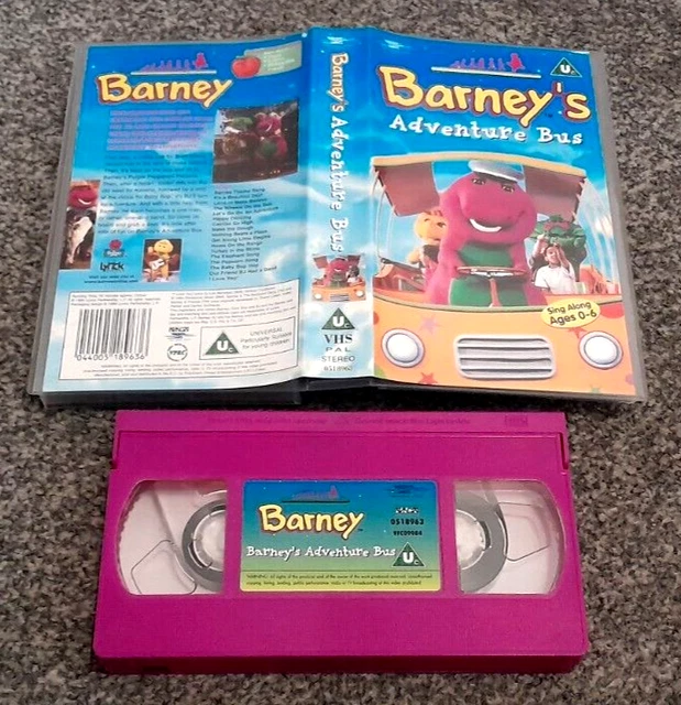 BARNEY THE DINOSAUR Barney's Adventure Bus Purple Pal Vhs Video Kids ...