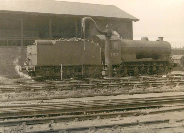 RAILWAY STEAM LOCO 64921 LEEDS NEVILLE HILL SHED - REAL PHOTO 16x11CM ...