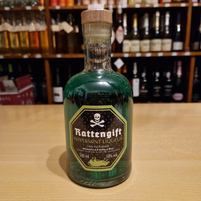 ORIGINAL RATTENGIFT SCHNAPS Likör Pfeffi Pfefferminzlikör NEU EUR 16,99 ...