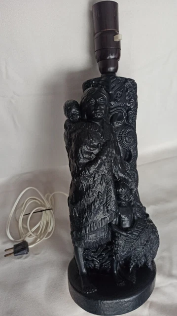 LAMPE MAORI DE Nouvelle-Zelande New Zealand 1950's Tiki Vintage Océanie ...
