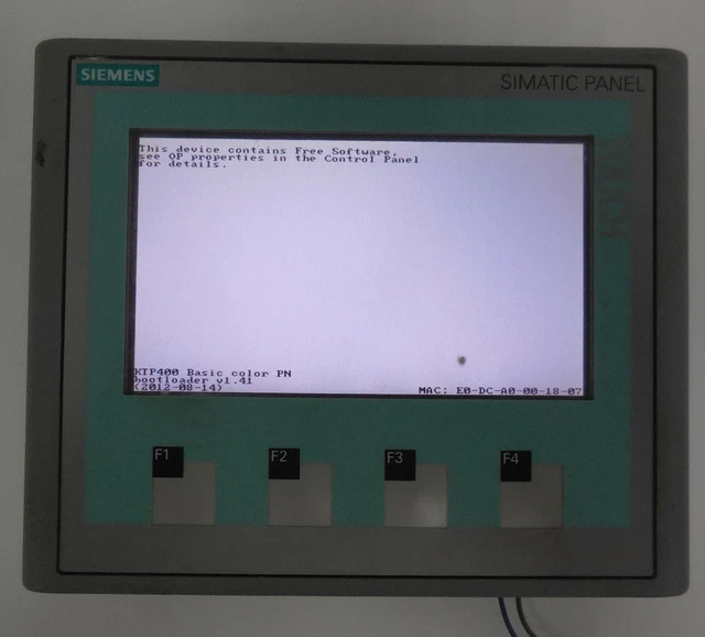 SIEMENS 6AV6647-0AK11-3AX0 KTP400 Basic Color PN Tactile Panneau EUR ...