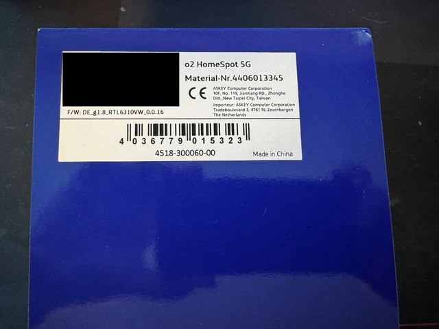 O2 HOMESPOT 5G und LTE SIM - Router von Askey WLAN 802.11ax 5 GHz EUR ...