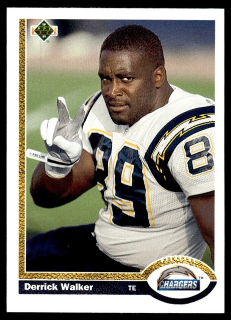 1991 UPPER DECK Derrick Walker recrue San Diego Chargers #597 EUR 1,09 ...