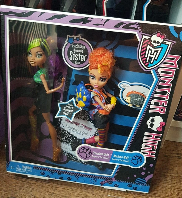 MONSTER HIGH WEREWOLF Sisters Pack Clawdeen and Howleen New In Box £124 ...