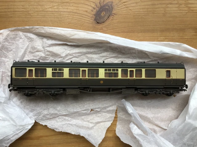 BACHMANN 00 GAUGE GWR livery Brake Composite Collett Coach (weathered ...
