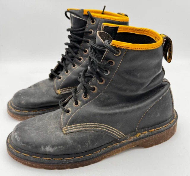 VINTAGE 1960'S ORIGINAL Doc Dr Martens 1460 - 8 Eye Boots Black Punk ...