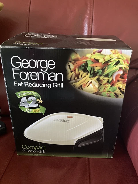 PICCOLA GRIGLIATRICE 2 Porzioni Bianca George Foreman Riduttrice Grasso ...