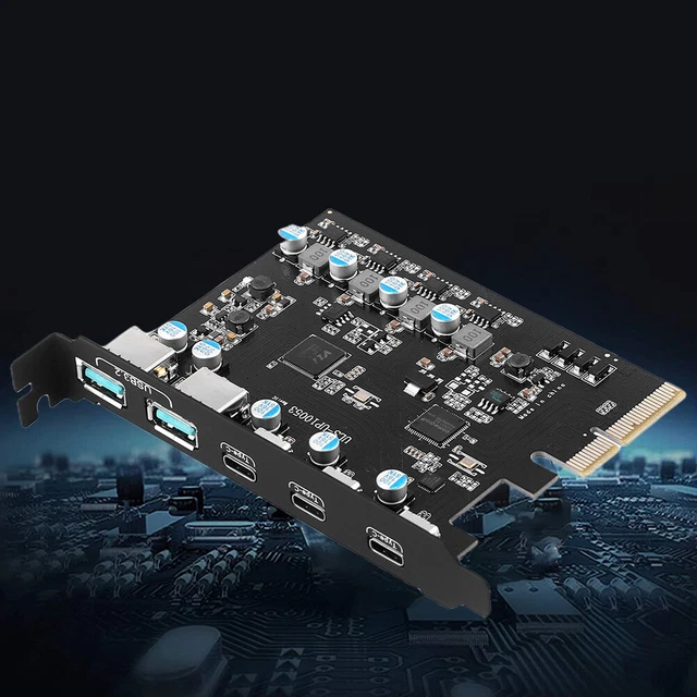 PCIE X4 TO USB 3.2 Card 20Gbps Expansion Add on Card 3x USB3.2 and 2x ...