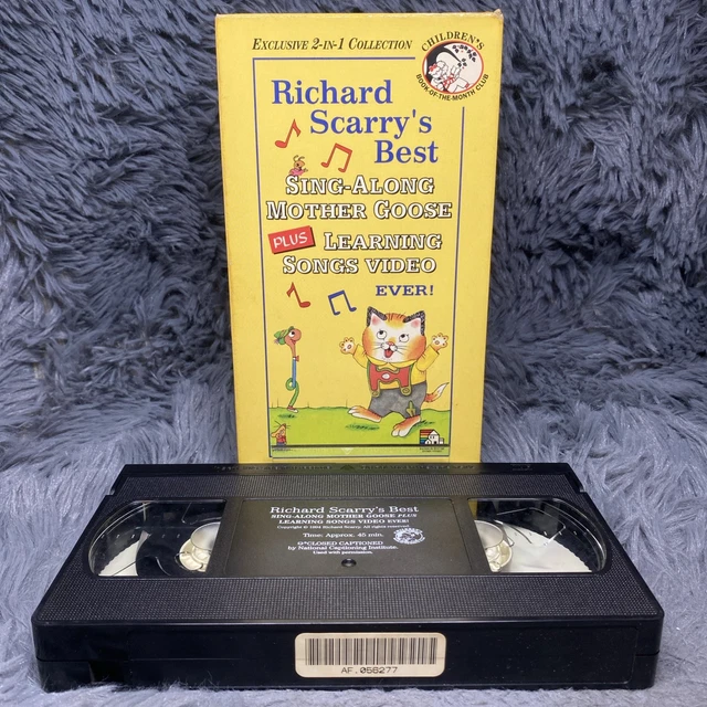 RICHARD SCARRY'S BEST Sing-Along Mother Goose 2-1 Collection VHS Tape ...