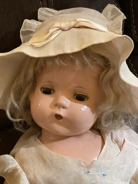 VINTAGE 22” Effanbee Patsy Lou Blonde Original Jointed Sleep Eyes ...