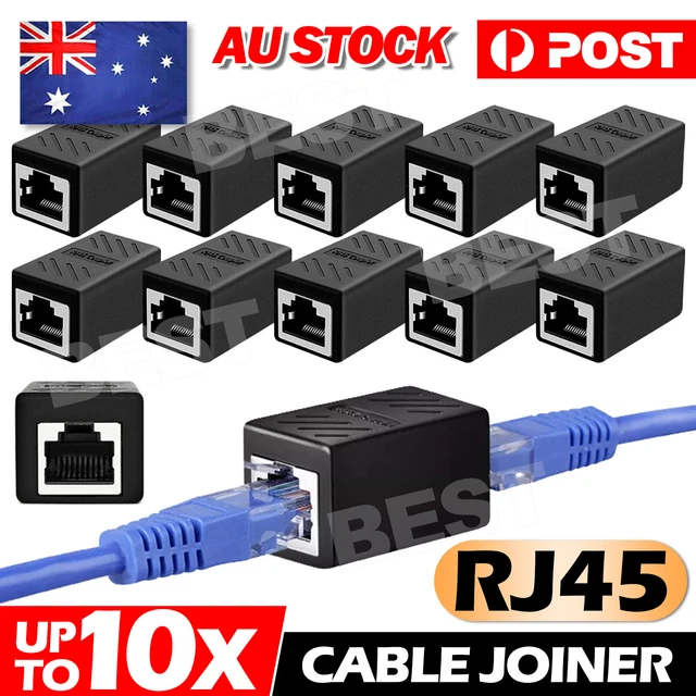 RJ45 ETHERNET CABLE Joiner Extender Coupler Cable Female Adapter LAN ...