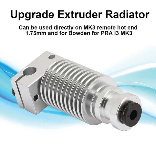 UPGRADE HEAT SINK Extruder Radiator Hotend 1.75mm PT100 V6 Nozzle 3D ...