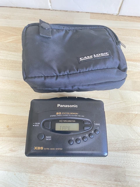 PANASONIC RQ-V80 STEREO RADIO CASSETTE PLAYER. Retro Walkman With Case ...
