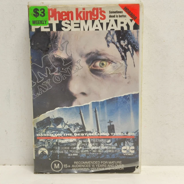 STEPHEN KING PET Sematary - Big Box Ex Rental - VHS Tape £58.26 ...