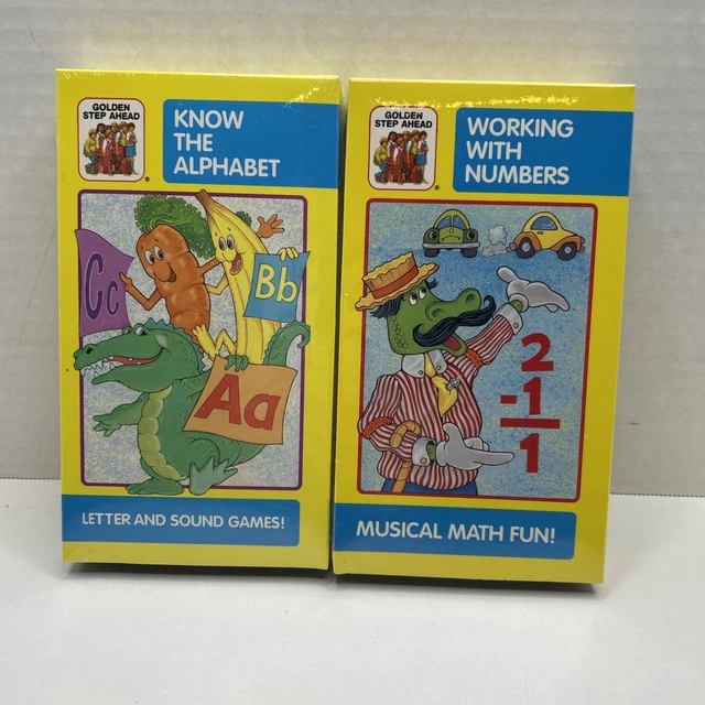 GOLDEN BOOK STEP Ahead Know the Alphabet And Working With Numbers VHS ...