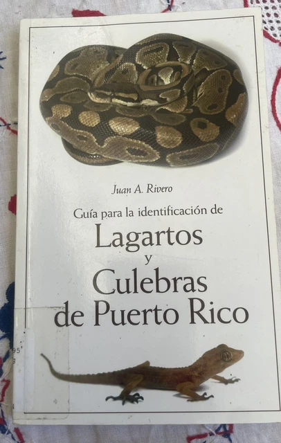 GUIA PARA LA Identificación De Lagartos Y Culebras De Puerto Rico £18. ...