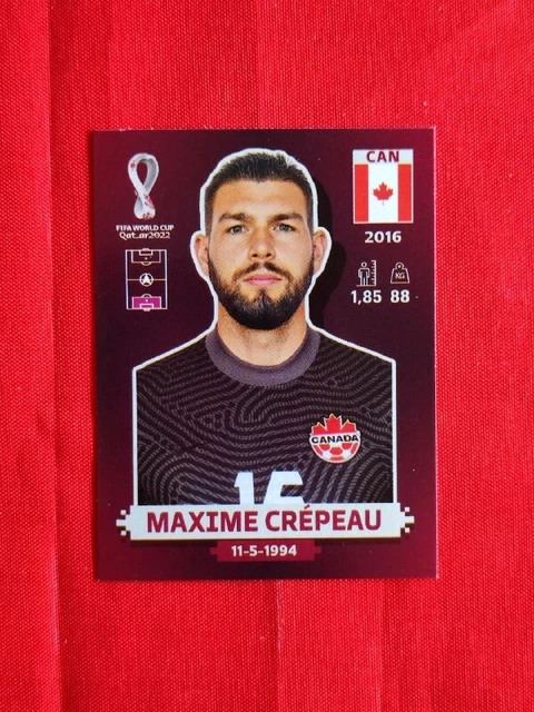 PANINI WC QATAR 2022 ORYX SUISSE SWISS SVIZZERA #CAN4. Maxime Crépeau ...