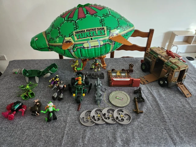 TEENAGE MUTANT NINJA Turtles bundle Zeppelin Blimp, Van, figures, RARE ...